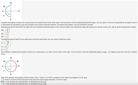 Answered Q Dq D Ꮎ Consider A Thin Plastic Rod… Bartleby