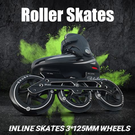 35 46 Professional Speed Racing Inline Skates Big Wheels 3 125mm Inline Skates Adult Man Women