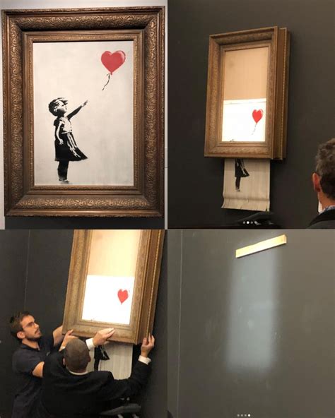 Botanical Art And Artists Street Artist Banksy Shredded Painting