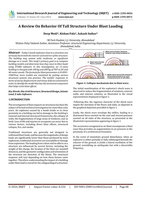 A Review On Behavior Of Tall Structure Under Blast Loading Pdf