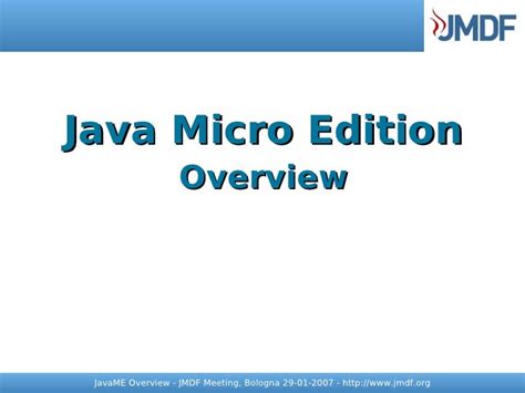 Javame Overview Jmdf 2007