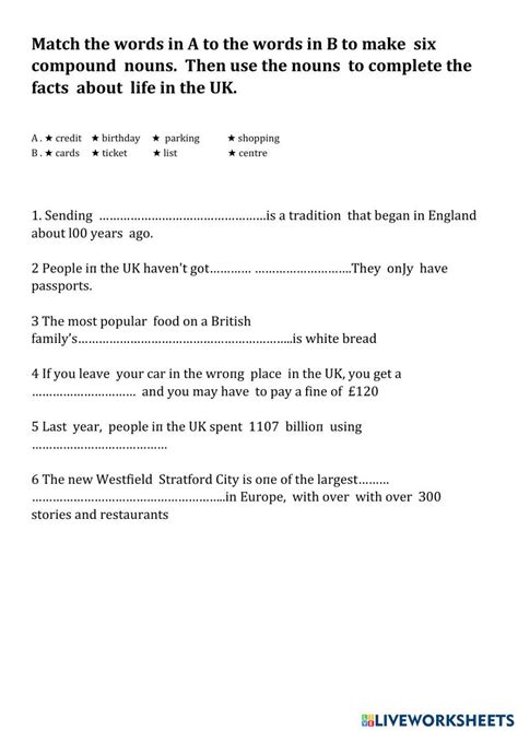 Collocation Online Activity Live Worksheets