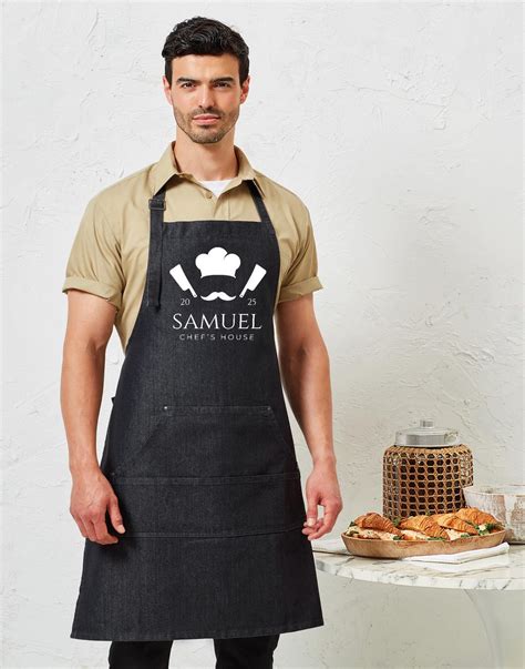 Custom Chef House Apron Personalized Unisex Cooking Apron Home Cook