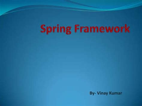 Spring Framework Petclinic Sample Application Ppt