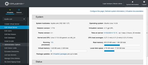 Recuperar contraseña de Webmin virtualmin