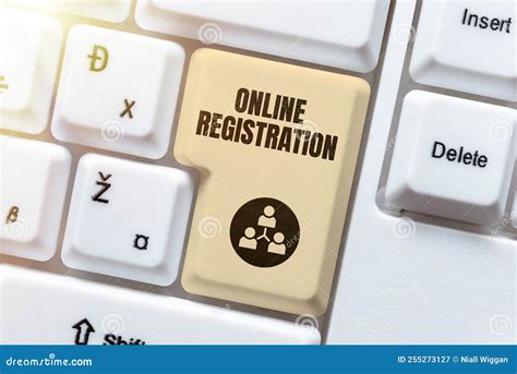 Hand Writing Sign Online Registration Business Concept Process To Subscribe To Join An Event
