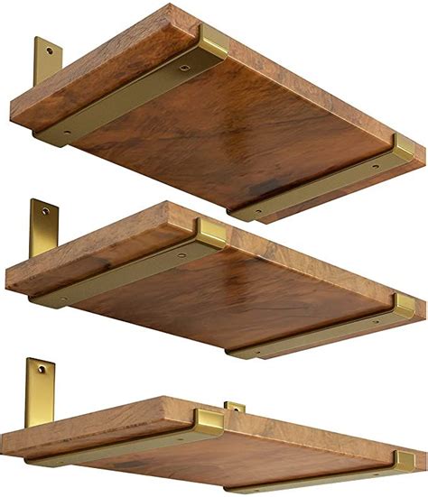 Floating Shelves Gold Brackets At Caitlin Shuster Blog