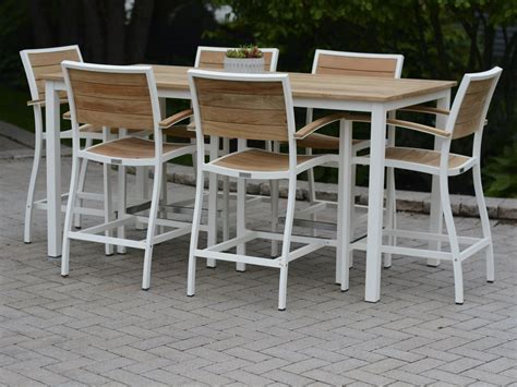 Three Birds Casual Soho Aluminum Teak Counter Set Sohocountrset2