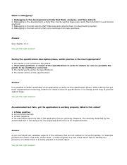 ISTQB CTFL Quiz Docx What Is Debugging Debugging Is The