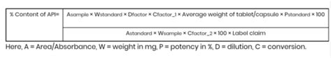 Potency Or Assay Calculation In Pharmaceutical Industry Pharmaguidehub