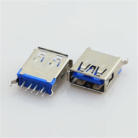 USB A Type 3 0 Female Connector With Straight 180 Degree DIP USB Connector And Connector