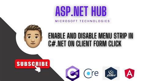 Enable And Disable Menu Strip In Cnet Youtube