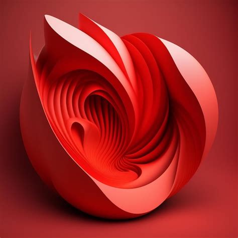 가운데 하트 모양이 있는 빨간색과 흰색 종이 무료 사진