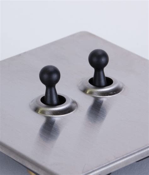 Chrome Toggle Switch Silver Steel Double Toggle Switch