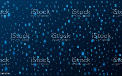 이진 코드에서 배경입니다 빛나는 수치는 파란색 하이테크 하 고 프로그래밍 벡터 일러스트 레이 션 0에 대한 스톡 벡터 아트 및 기타 이미지 Istock