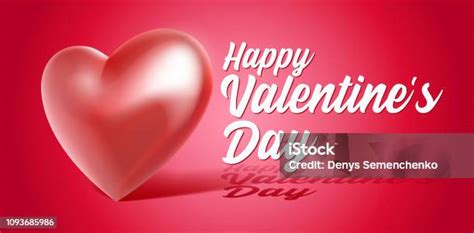 발렌타인의 날 배너 3 차원 심장 배경입니다 레드 화이트 핑크 엽서 사랑 메시지 또는 텍스트에 대 한 카드 장소 인사말 준비