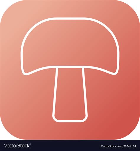 Unique Mushroom Line Icon Royalty Free Vector Image
