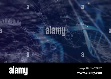 Animation Of Scope Scanning Over Binary Coding And Dna Strand Spinning Global Science Data