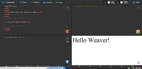 Codehints Liveweave Online Code Editors For Front End Web Development