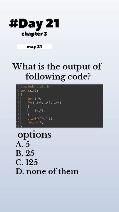 Day21 What Will Be The Output Of Given Code Shortsfeed Shorts Code