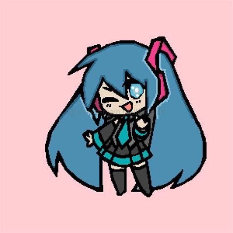 Pixilart Hatsune Miku By Hu Tao Main