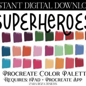 Procreate Color Palette Bundle Pack VOL Set Retro Vintage Aesthetic Color Swatches