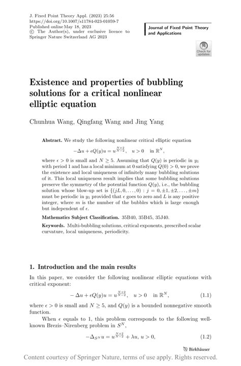 Existence And Properties Of Bubbling Solutions For A Critical Nonlinear