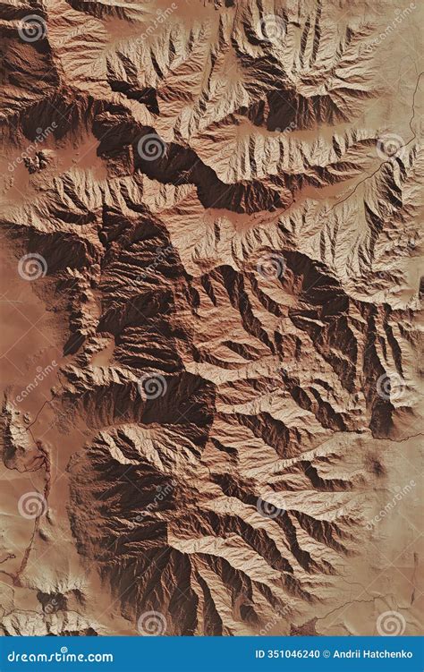 Satellite Generated Lidar Gis Map Rendering Showing Layered Elevation Contours And Detailed