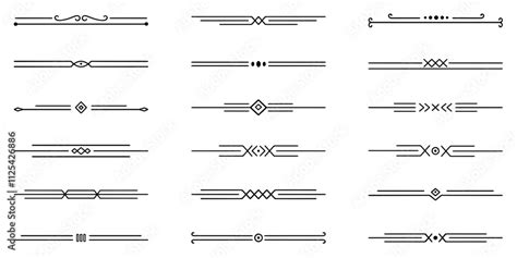 Text Dividers Doodle Set Wedding Decorative Elements Divider Ornament