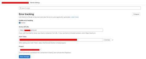Sentry Integration No Projects Loaded After Connection With User