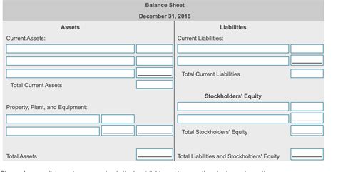 Solved Balance Sheet December 31 2018 Assets Liabilities