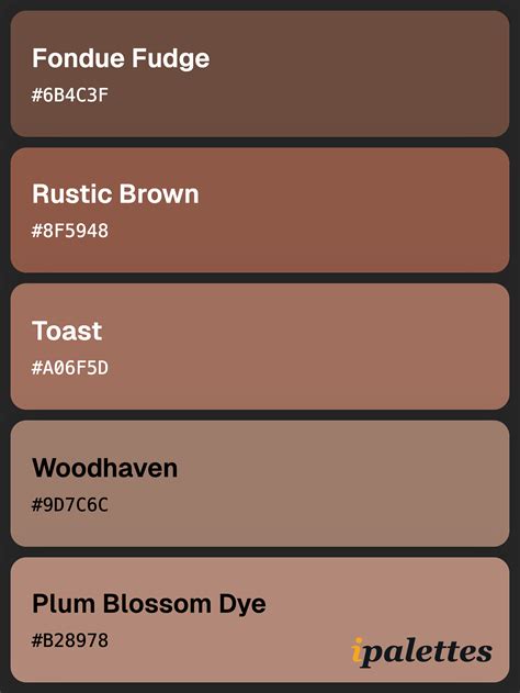 Nescafe Color Palette And Colors 6b4c3f 8f5948 A06f5d 9d7c6c B28978 Ipalettes