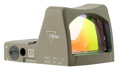 TRIJICON 700624 RMR 1X 3 25 MOA RED DOT FLAT DARK EARTH CERAKOTE CR2032 LITHIUM 1 Range USA