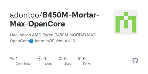 Github Adontoob450m Mortar Max Opencore Hackintosh Amd Ryzen B450m