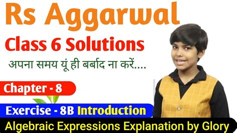 Introduction Algebraic Expressions Chapter 8 Exercise 8b Class 6th