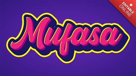 Mufasa Font Awesome Text Effect Generator