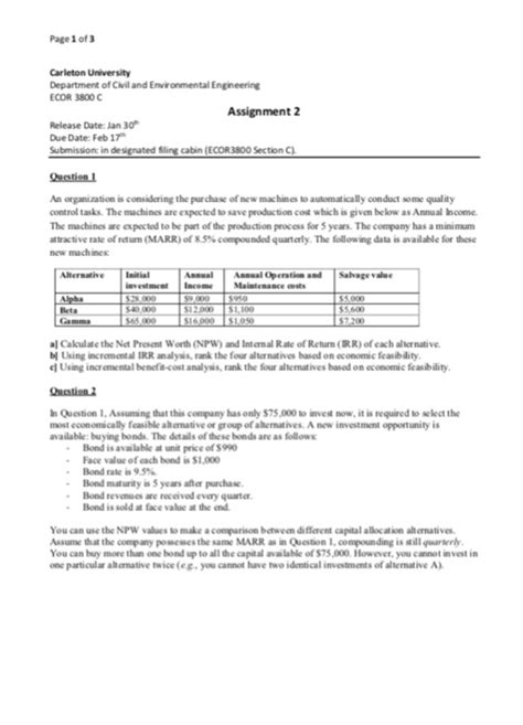 solved page of 3 carleton university department of civil and