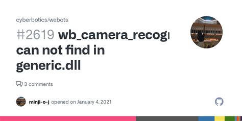 Wbcamerarecognitiondisablesegmentation Can Not Find In Genericdll · Issue 2619