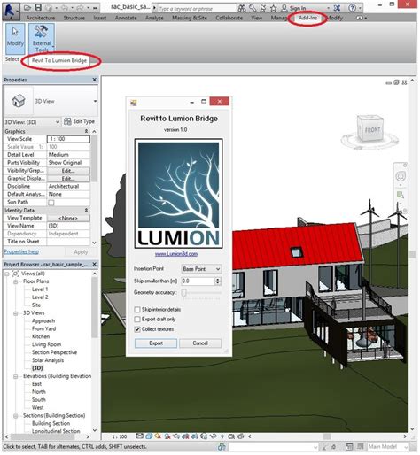 Export Revit Models To Lumion Revit To Lumion Bridge Job Planning Model Structure Architecture