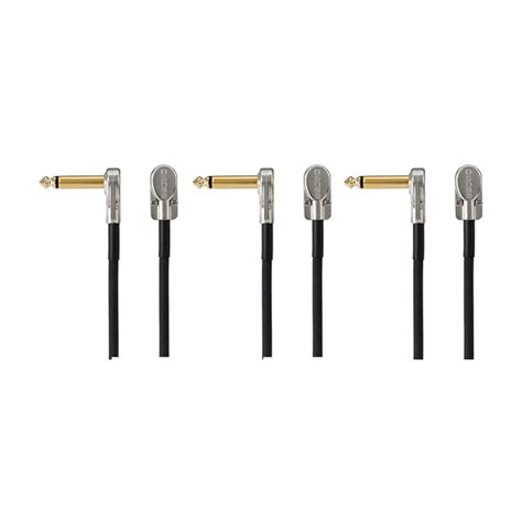 Boss Bpc 4 10cm Patch Cables With Pancake Jack Plugs Pack Of 3 Roland Musical Instruments