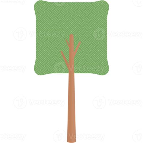 Flat Tree Style Aesthetic Collection Set 17171125 PNG