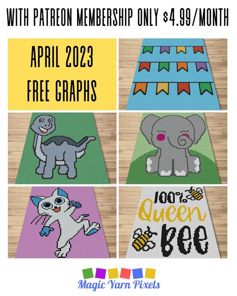 Queen Bee C2C Crochet Pattern Free Graph Magic Yarn Pixels