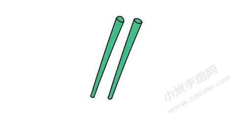 筷子简笔画分步绘制图示 筷子简笔画图片 小米手绘网