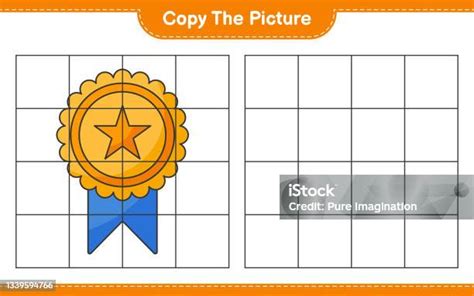 그림을 복사하여 그리드 라인을 사용하여 트로피 그림을 복사합니다 교육 어린이 게임 인쇄 워크 시트 벡터 일러스트레이션 0명에 대한 스톡 벡터 아트 및 기타 이미지 Istock