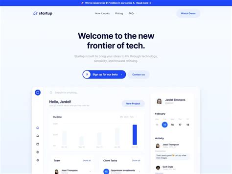 Startup Clean Saas Landing Page Framplates Framer Templates