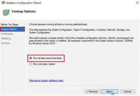 Create A Failover Cluster