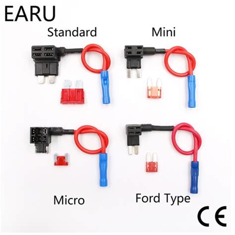 12v Car Motor Fuse Blade Style Fuse Adapter Cable Add A Circuit Fuse Holder Shopee Singapore