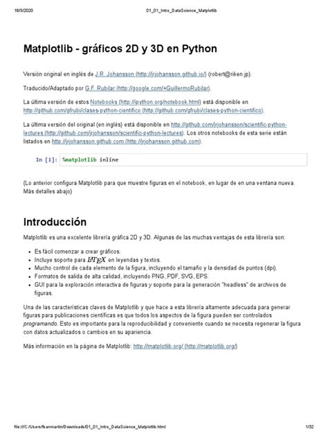 01 01 Intro Datascience Matplotlib Pdf Modelo De Color Rgb Objeto Informática