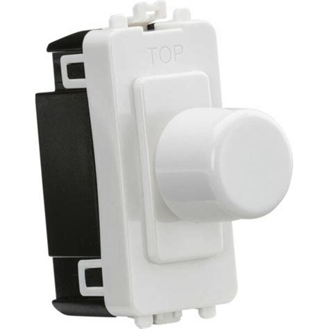 Knightsbridge Gdm022u Grid White Plastic 6a 1g 2 Way Dummy Dimmer