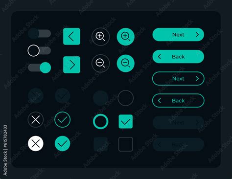 Personal Account Settings Ui Elements Kit Isolated Vector Components Flat Navigation Menus And